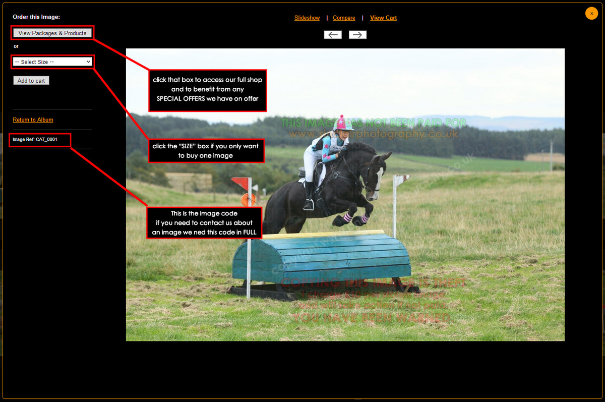 Sinclair Photography - How to order images